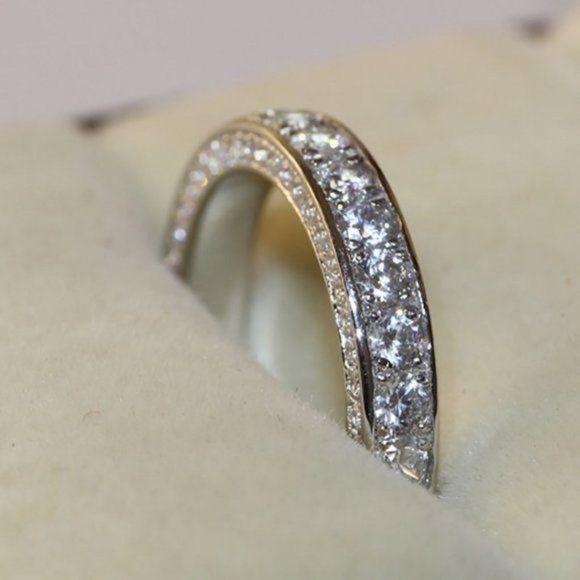 Jewelry | 18k White Gold Diamond All Around Eternity Ring | Poshmark